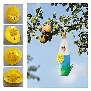 SKAbod 10Pack Hornet Traps Outdoor Hanging Indoor Outdoor Reusable Wasp Traps Hornet Hanging for Yellow Jackets Bee Catcher