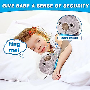 JoyGrow 3 in 1 Koala Plush Baby Musical Toy Baby Musical Animal Toys Star Projector Light Up Baby Toys Filled Animal Gift for Girls Boys Sensory Development Toddlers 0-36 Months Infant Newborn Toy
