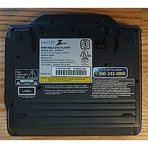 Zenith 7 Wide LCD Portable DVD Player DVP615