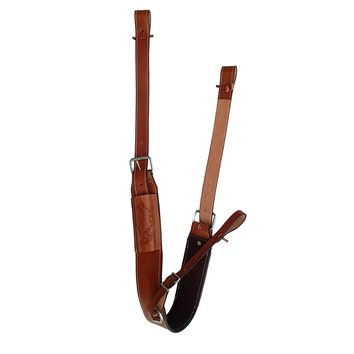 RAAVILS Horse Western Leather Complete Flank Cinch Set Rear Flank Back Cinch Girth Saddle Billets TACK Horse Cinches (Leather)