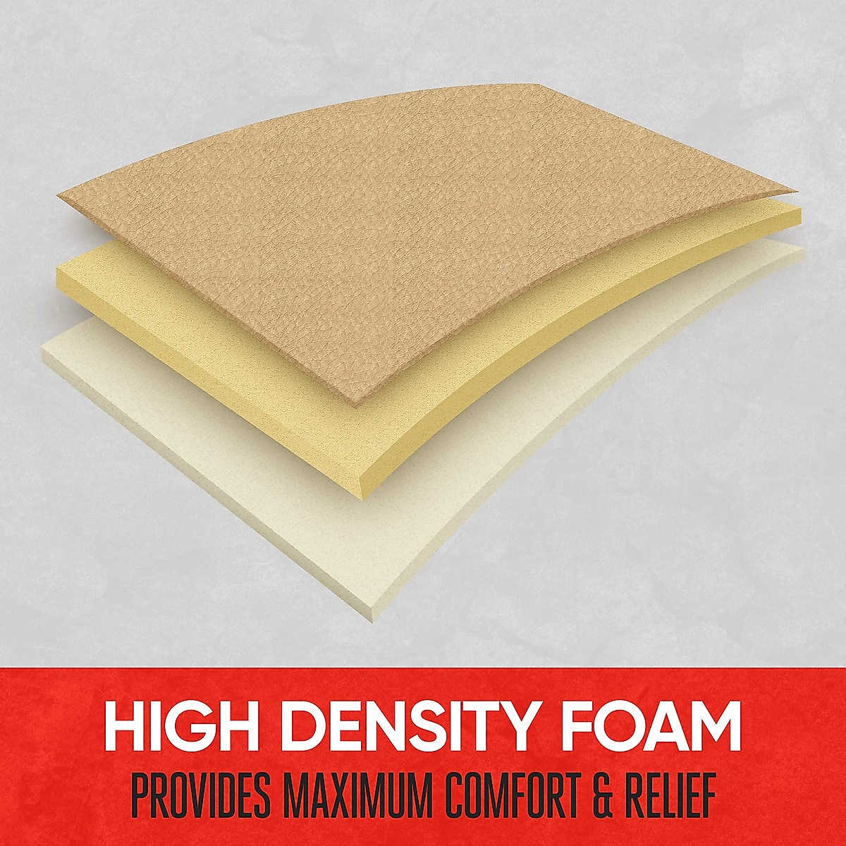 Motor Trend Seat Covers for Cars Trucks SUV, Faux Leather Beige Padded Seat Covers with Storage Pockets, Premium Interior Car Seat Cover, 2 x Front Seat Covers