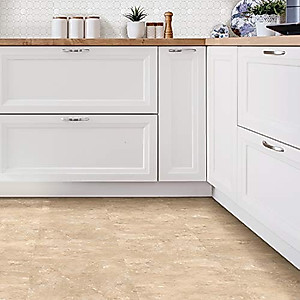 FloorPops FP3325 Canyon Peel & Stick Floor Tiles, Brown