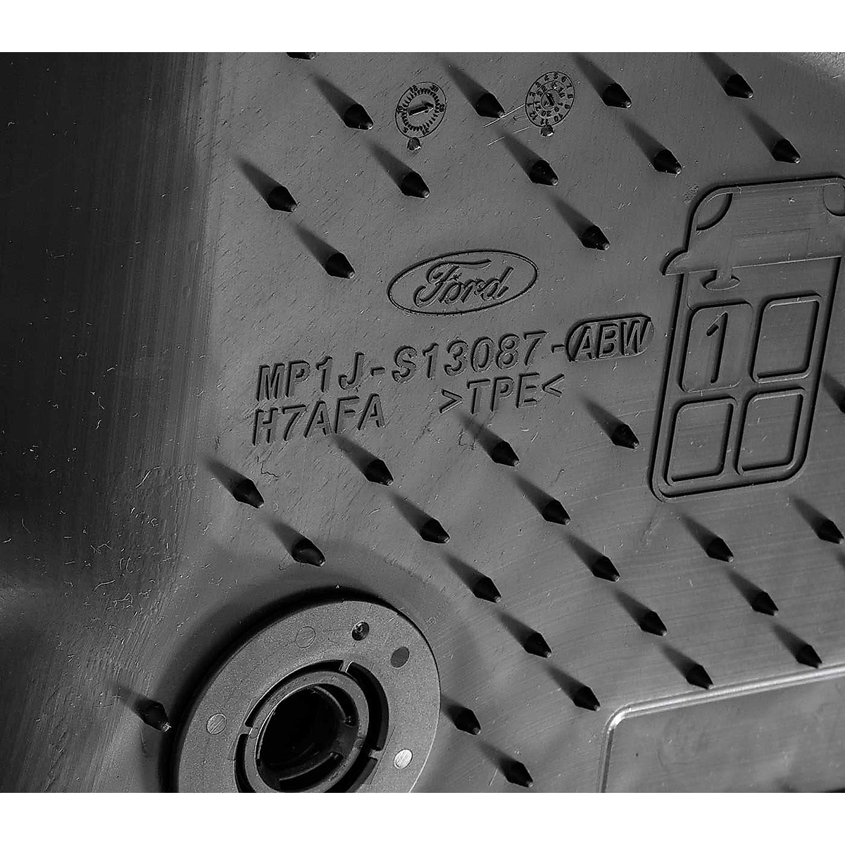 OEM Front ,Rear, & Cargo 5pc Black Rubber Floor Mat Liners for 2021-2022 Bronco Sport w/ Full Size Spare Tire