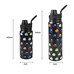 Maxerkeep Among Crewmate Ninja Japanese Anime us Game Itachi Sasuke Kakashi Stainless Steel Water Bottle 20oz 28oz Kid School