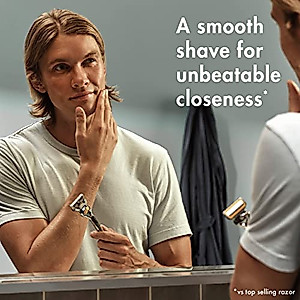 Gillette ProGlide Shield Razor for Men, 1 Gillette Razor, 4 Razor Blade Refills, Shields Against Skin Irritation