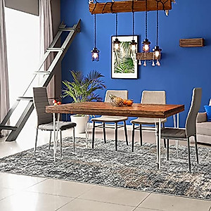 LUXE WEAVERS Euston Collection 7679 Grey 5x7 Abstract Area Rug