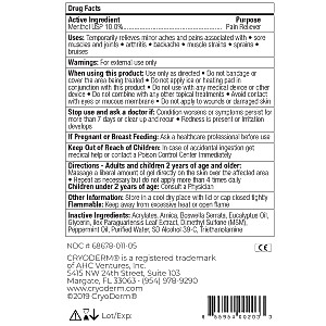 Cryoderm Cold Spray 4oz