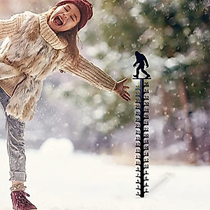 36 inch Snow Gauge Outdoor, Iron Art Deer Meter Ruler, Depth Measuring Stake Weatherproof, 2023 New Snow Gauge Outdoor, Snow Measuring Stick Outdoor Device, for Yard, Garden, Lawn (Orangutan)