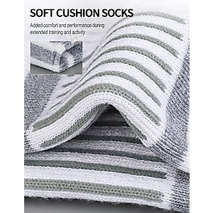 Airacker Ankle Athletic Running Socks Cushioned Breathable Low Cut Sports Tab Socks for Men and Women (6 Pairs)