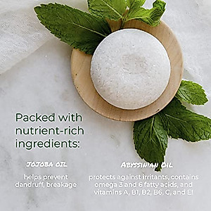 Suds & Co. Solid Shampoo Bar, Zero Waste Shampoo, Natural Shampoo Bar Soap, Sustainable, Eco-Friendly Hair Care - Peppermint, 3.0 Ounce