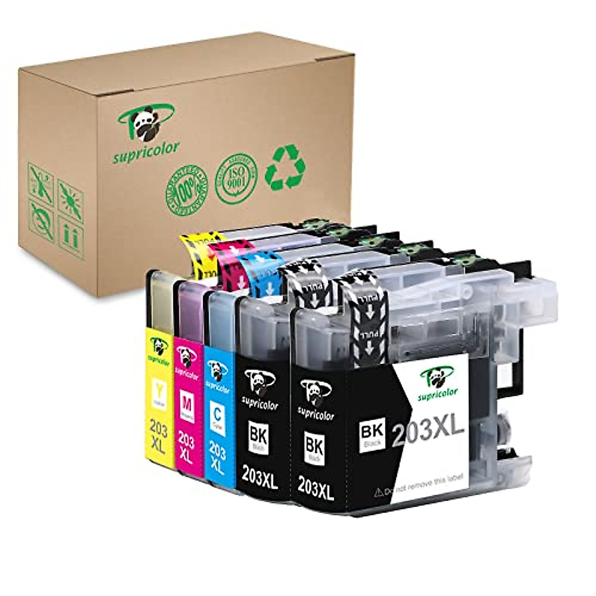 Supricolor LC203 LC201 Ink Cartridges, Replacement Ink for LC203XL LC 201 Compatible with MFC-J4320DW MFC-J4420DW MFC-J4620DW MFC-J5520DW MFC-J5620DW MFC-J5720DW