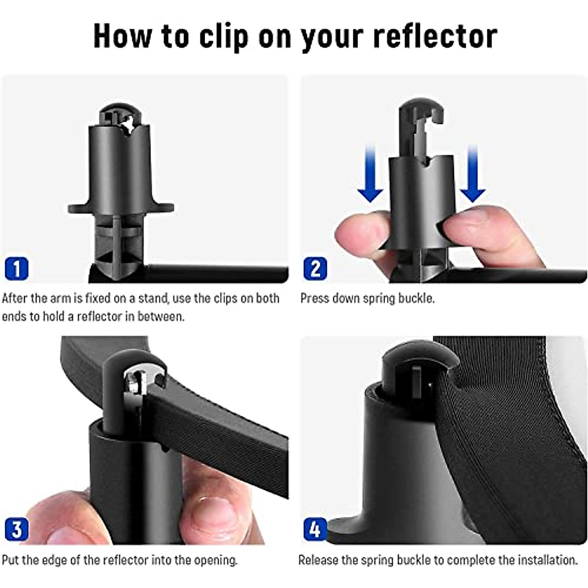 NEEWER Extendable Reflector Holder Arm, Photo Studio Telescopic 27.9” to 47.2” Boom Arm 360 Degree Swivel Reflector Bracket for Product and Portrait Photography, Ideal for Studio & Outdoor Photography