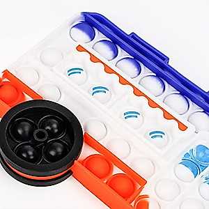 Argeousgor Fruit Pop Animal Push Silicone Bubbles Stress Relief Sensory Toy Popper Squeeze Toys (H-Ambulance)