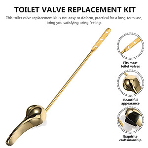 Uonlytech Front Accessories Flush Handle for Toilet Tank Toilet Parts Toilet Tank Flush Handle Metal Pure Copper Rod Handle bar Wrench Component Replacement Toilet Handle Universal