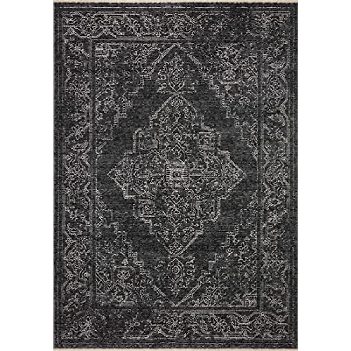 Loloi II Vance Collection Charcoal/Dove 18" x 18" Sample Rug