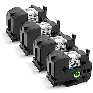 Unistar Compatible Label Tape Replacement for Brother PTouch TZe 231 12mm & TZE-261 36mm Label Maker Tape, Black on White ( 5 + 4 Pack)