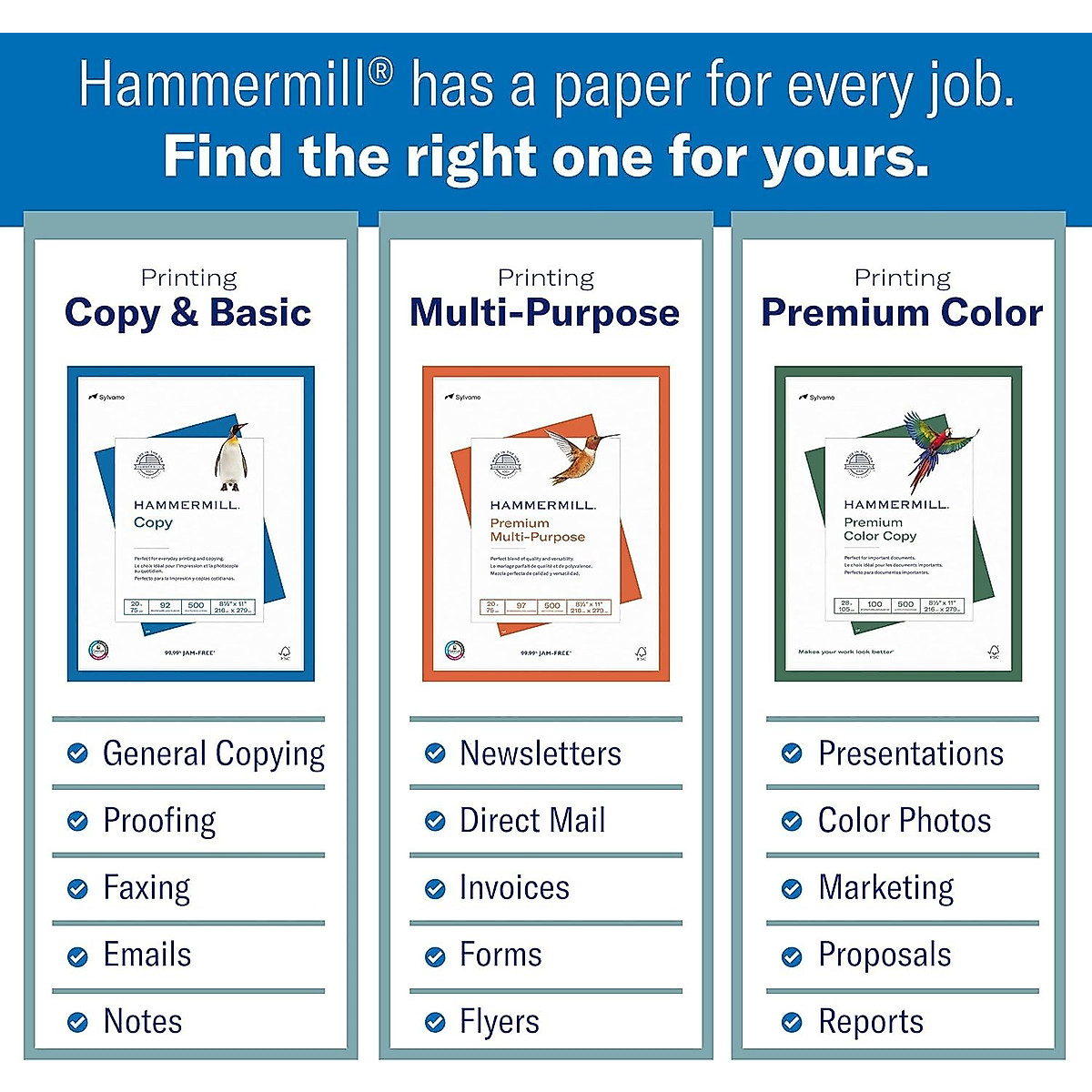 Hammermill Colored Paper, 20 lb Cream Printer Paper, 8.5 x 11-1 Ream (500 Sheets) - Made in the USA, Pastel Paper, 168030R
