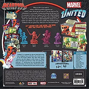 CMON Marvel United Deadpool Expansion | Tabletop Miniatures Game | Strategy Game | Cooperative Game for Adults and Kids | Ages 14+ | 1-4 Players | Average Playtime 40 Minutes | Made by CMON