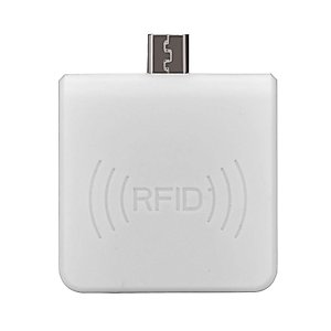 Portable Contactless Smart Card Reader, High Frequency RFID ID Mobile Phone Card Reader with USB Male Interface, 0.2s Fast Card Reading, IC/ID Dual Version, Support PC Phone Tablet (White)