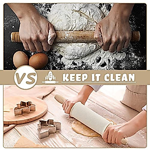 Set of 4 Rolling Pin Covers Cotton Rolling Pin Holder White Rolling Pin Sock Sleeve for Baking