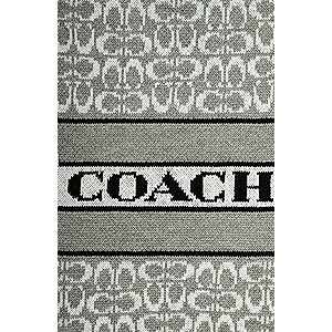 Coach Women's Signature C Logo Knit Scarf, Chalk, One Size