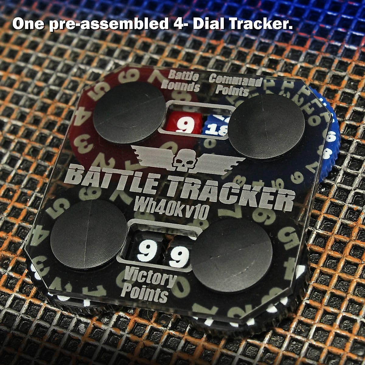 LITKO Battle Tracker | Victory Points | Turn | Command Points | Objective | Battle Points | Tracker | Compatible with Warhammer 40K 10th Edition and Age of Sigmar