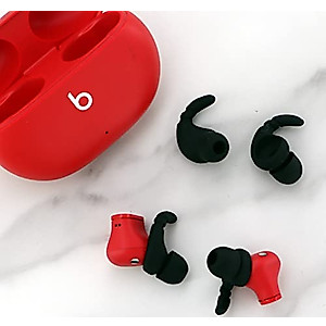 A-Focus Sports Earbuds Eartips Wingtips Anti-Slip Silicone Gel Ear Hooks for Most Earphone Inner Hole 4mm to 5mm, Compatible with Beats Studio Buds/Flex/WF-1000XM5 / WF-C700N Black White