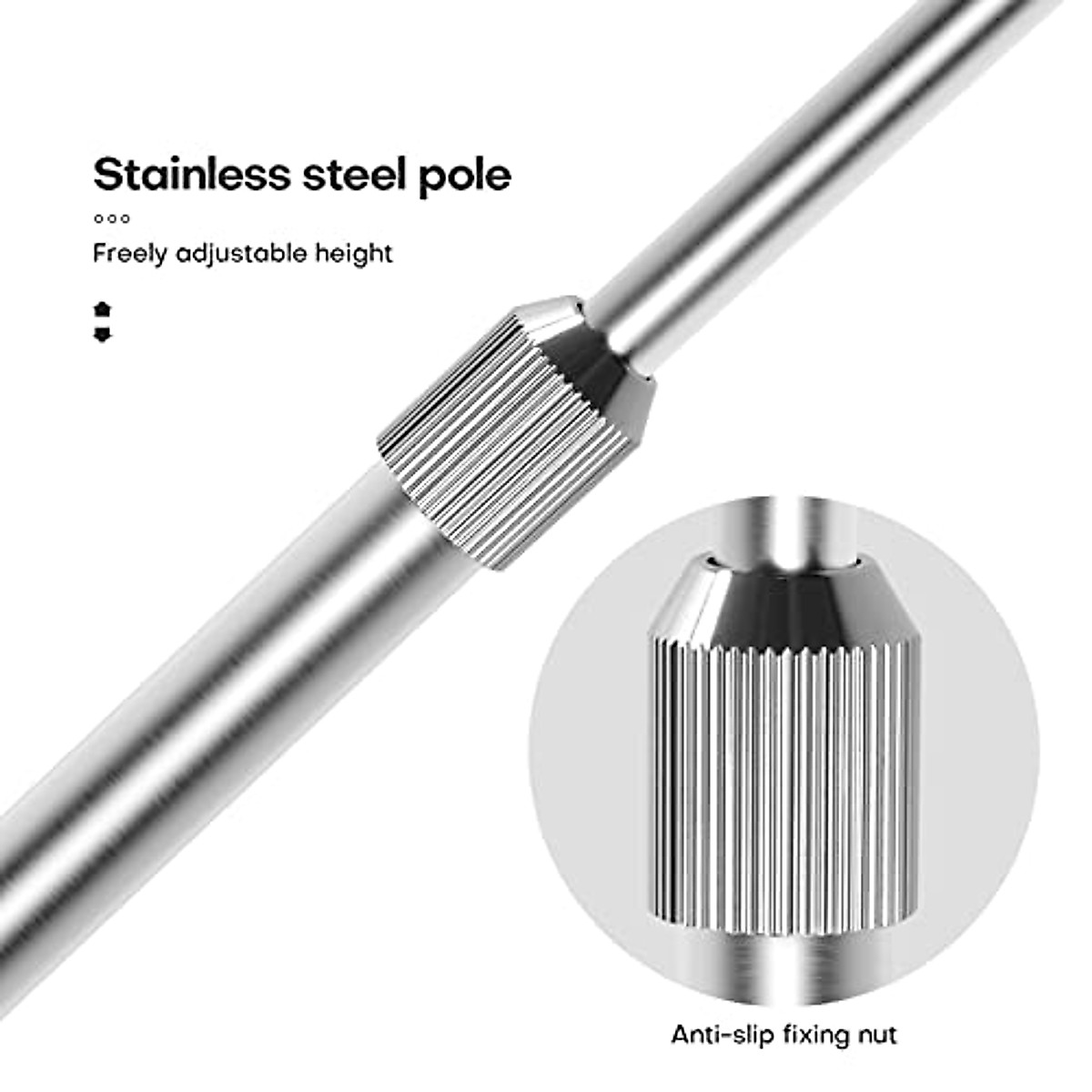 LamQee Modern Arc Floor Lamp 72.7" Tall Standing Hanging Lamp Chrome Finished Arched Floor Lamp with Marble Base for Living Room Bedroom Study Reading Office