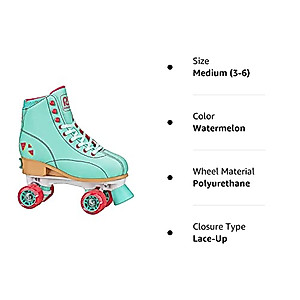 Candi GRL Lucy Adjustable Girls Roller Skates Watermelon Size Medium (3-6)