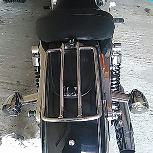 Sturdy & Durable Motorcycle Rear Luggage Rack Carrier Support for XL883/1200 X48, Easy to Install (Silver)