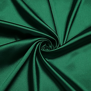 DiBanGu Men's Solid Green Dress Shirt Funky Shiny Satin Short Sleeve Shirts Wrinkle Free Emerald Green Shirts Wedding Party