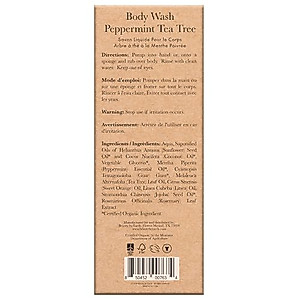 Peppermint Tea Tree Body Wash - USA Made with Organic and Natural Ingredients, Moisturizing Shower Gel, Gentle & Non Toxic Daily Wash for Oily & Acne-Prone Skin, Vegan Body Cleanser for Women and Men