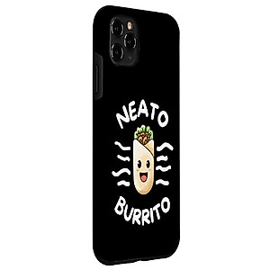 iPhone 11 Pro Max Neato Burrito Lover Cute Kawaii Funny Saying Food Pun Dark Case