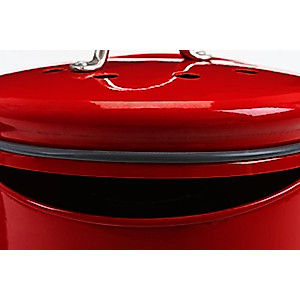 Premier Housewares 510018 Compost Bin with Handle, Red, Metal, H20 x W15 x D15cm