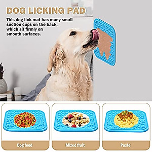 Lick Mat for Dog and Cat, Dog Slow Feeder Mat for Bathing Grooming Nailing Trimming, Food-Grade, Non-Toxic…