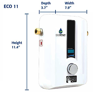 EcoSmart ECO 11 Electric Tankless Water Heater, 13KW at 240 Volts with Patented Self Modulating Technology