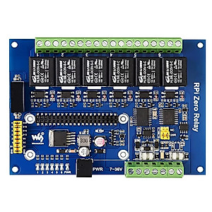 Industrial 6-Channel Relay Module for Raspberry Pi Zero WH with RS485/CAN Bus Power Supply & Photocoupler Isolation Protections @XYGStudy