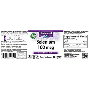 BLUEBONNET NUTRITION SELENIUM 100 mcg