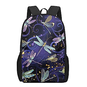 Cute Dragonfly Print Pretty Funny Cute Travel Backpacks Rucksack Casual Backpack Daypack For Men Women
