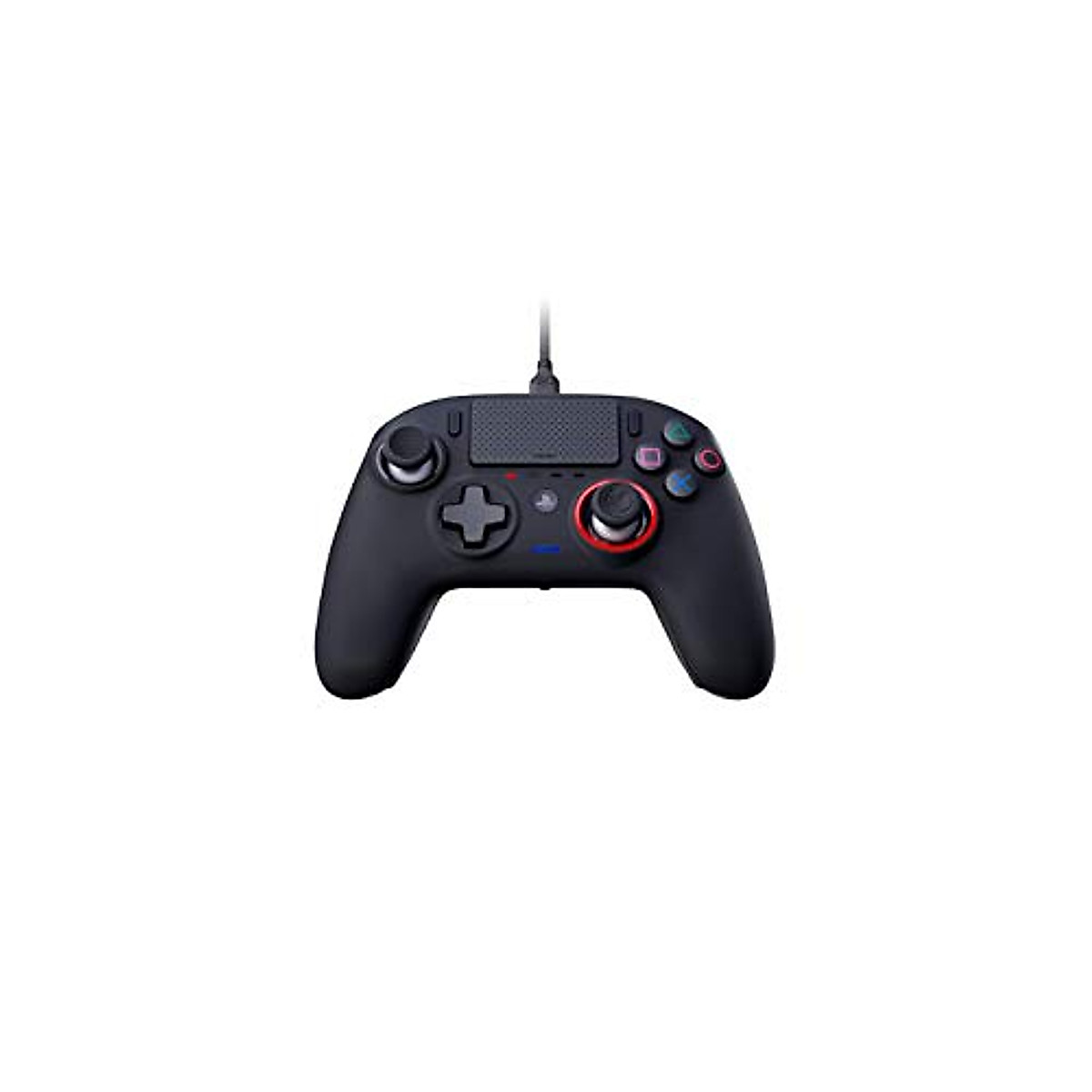 NACON PlayStation 4 Controller - Wired, USB-C, 4 Configurable Shortcut Buttons, Dual Concave Customizable Sticks, LED Player Status Indicator