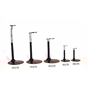 Kaiser Doll Stand 2075 - Black Doll Stand 6 1/2" to 10" Dolls and Action Figures, 6-Pack