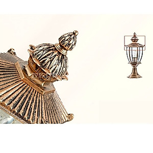 MODEBHD 45cm, Pillar Lamp European-Style Simplicity Waterproof Antirust Aluminum Column Lamp Outdoor LED Post Light Garage Pavilion Courtyard Courtyard Lighting Traditional Landscape Lighting