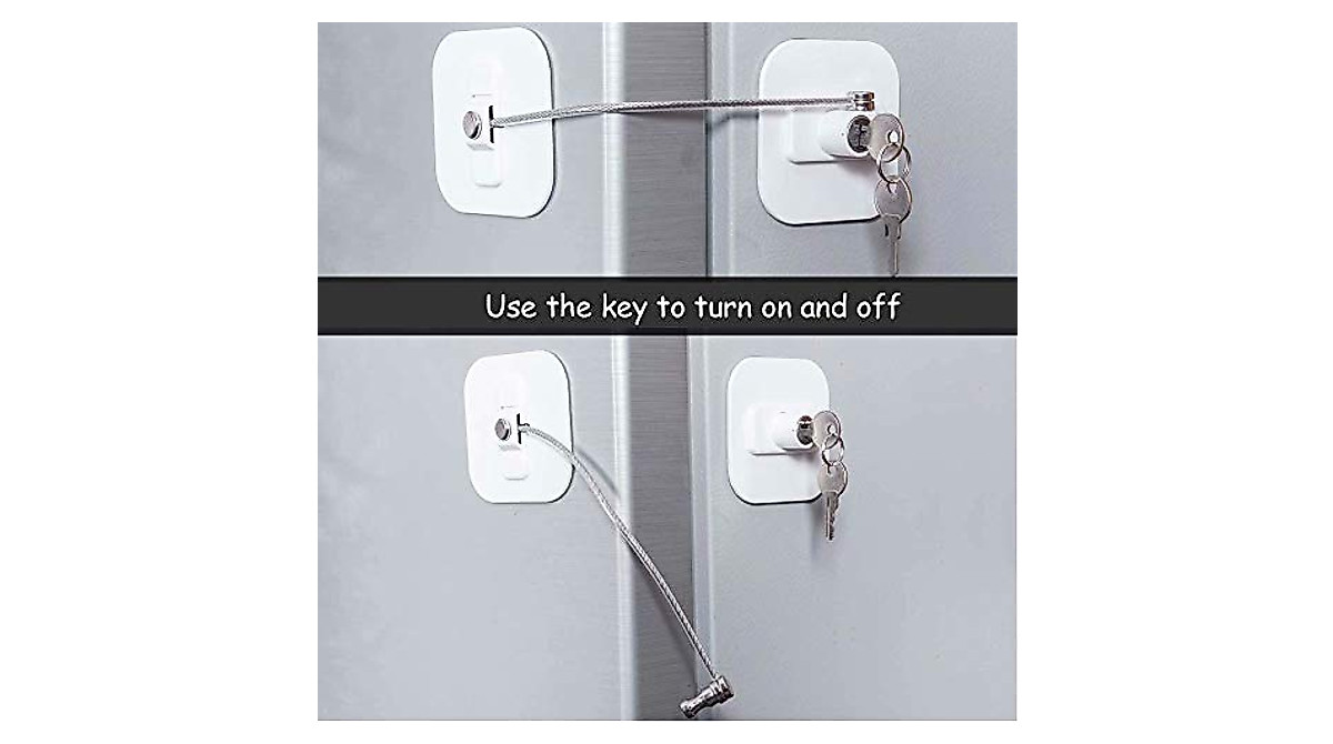 Secure Your Food: 2 Pack Refrigerator Locks with Keys