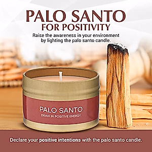 Almeara Space Cleansing Kit Sage Candle and Palo Santo Candle Set 3.7oz Each - 100% Soy Wax Candles with Concentrated Essential Oil - Cleanse Negative Energy - Restore Positive Vibrations