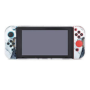 SUPNON Closeup Alcohol Ink Abstract Painting Soft Compatible with Nintendo Switch Console & Joy-Con Protective Case, Durable Flexible Shock-Absorption Anti-Scratch Drop Design39311