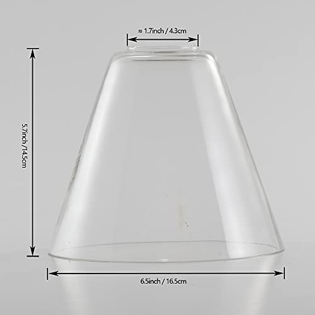 Handcrafted Industrial Glass Lampshade With High Light Transmission for Edison Bulbs,Perfect Replacement for Ceiling lights,Pendant Lamp,Vanity Lights,and Wall Sconces(2-Pack)