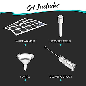 Nevlers 18 PK 8 oz Glass Bottles with Lids | Leakproof Cobalt Blue Glass Bottle | Small Glass Bottles for Vanilla Extract Homemade, Medicine Bottles, Extract Bottles, & Apothecary Bottles with Caps