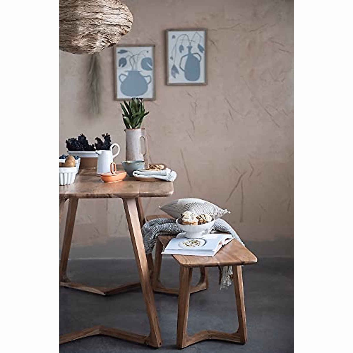 Creative Co-Op Stoneware Pitcher w Reactive Glaze, Sienna Color