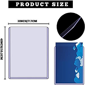 50 Pcs Card Sleeves Hard Plastic Card Sleeves 3 x 4 Inch Baseball Cards Protective Card Holder for Sports Cards Game Card Trading Card Sports Card