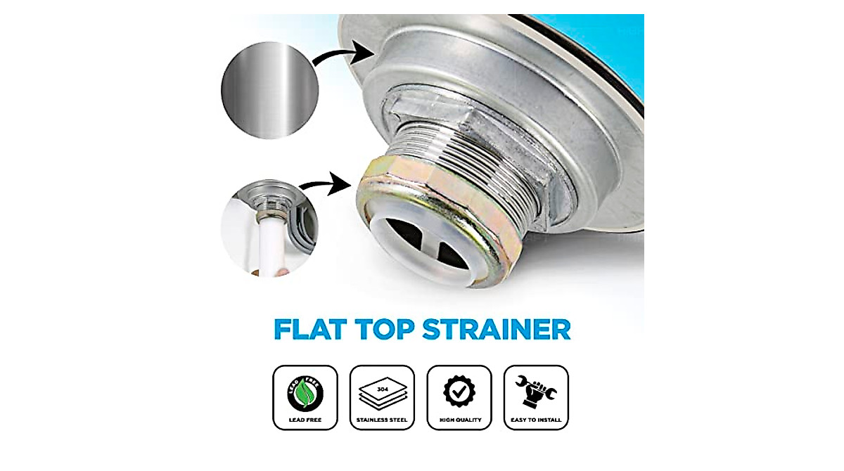 Highcraft Stainless Steel RV Shower & Kitchen Drain Strainer - Durable